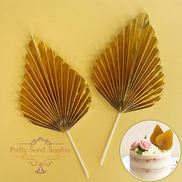 METALLIC GOLD - Deco Fan Topper - 2 pc Set